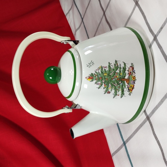 Spode | Kitchen | Spode Christmas Tree Enamelware Tea Kettle | Poshmark